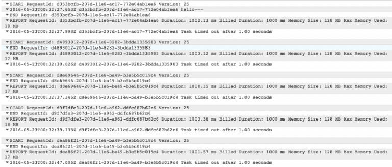 Aws Lambda Constant Timeout When Using Bluebird Promise 1351